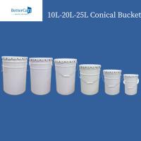 China White 20L Steel Pail Bucket with 0.25-0.45mm Tinplate and UN-Approved for Hazardous Materials for sale