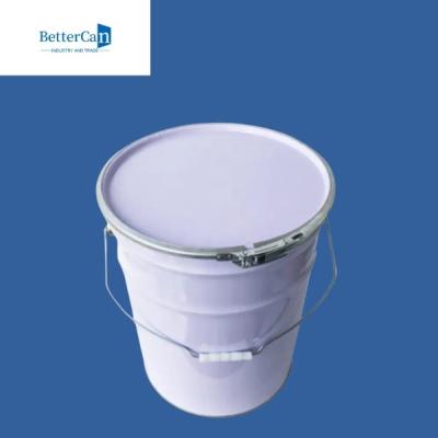 China BPA-Free Metal Paint Bucket Pail 5-25L Capacity 0.28-0.43mm Thickness With Lug Lid for sale