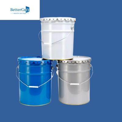 China ISO9001 Metal Paint Bucket 3.5 Gallon Steel Pail with Anti-Rust Coating and Flower Lid for Oil Packaging for sale