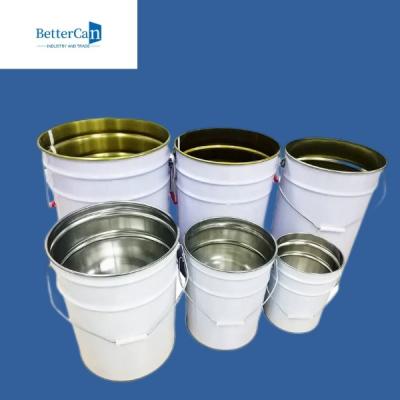China 20L Metal Bucket with Locking Lid - 5 Gallon Capacity, 0.30-0.43mm Thickness for Secure Liquid Storage for sale