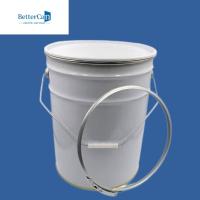 China 20L Round Metal Paint Bucket with Metal Cover - 295mm Diameter, 360mm Height for Industrial Storage for sale