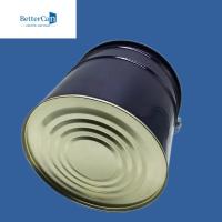 China Blue 5 Gallon Metal Paint Bucket with 20L Capacity, 0.35mm ET Steel Construction and DIN 42 Plastic Cap for sale