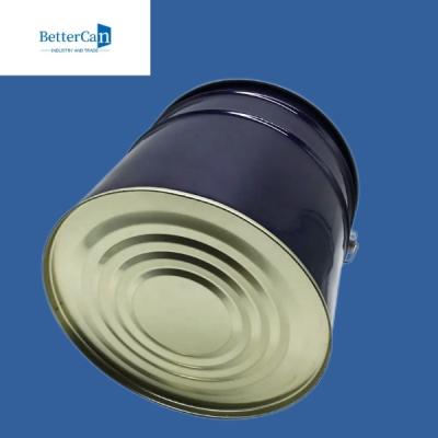 China Blue 5 Gallon Metal Paint Bucket with 20L Capacity, 0.35mm ET Steel Construction and DIN 42 Plastic Cap for sale