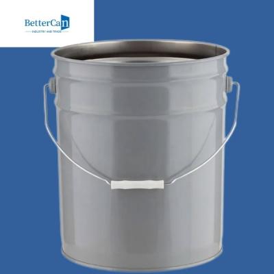 China UN-Certified 5 Gallon Metal Paint Cans - 20L Capacity Tinplate Pails for Hazardous Materials for sale