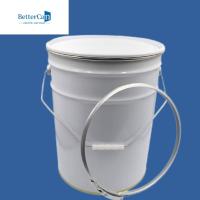 China 18L 20L Metal Pail Buckets for Chemical Oil Storage with 0.32-0.43mm Steel Thickness and Tamper-Proof Seal for sale