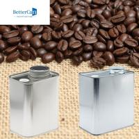 China 200g Metal Tea Canisters with Valve - 8 Oz Empty Tin Containers 116x60x100mm for Coffee Bean Storage for sale
