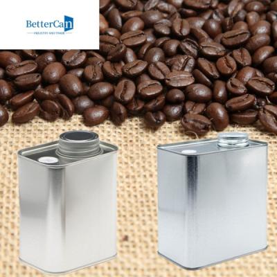 China 200g Metal Tea Canisters with Valve - 8 Oz Empty Tin Containers 116x60x100mm for Coffee Bean Storage for sale