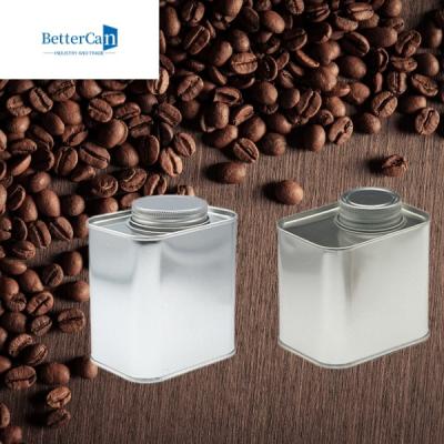 China 0.5lb & 1lb Coffee Bean Metal Square Tin with Freshness Valve - 500g Capacity Rust-Resistant Packaging for sale