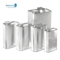 China 1 Gallon UN-Certified Metal Can Container 4L Square Oil Tin with Metal Handle for Engine Oil Packaging for sale
