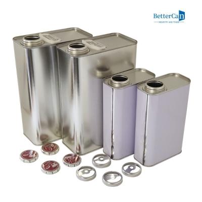 China 1 Liter Empty Custom Brake Oil Can 0.23mm Thickness Metal Container for Motor Engine Lubricants for sale
