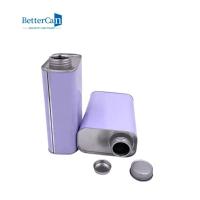 China 1 Liter Square Tin Can 26mm Painting Tin Cans Easily Open For Engine Oil for sale