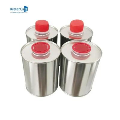China 1 Gallon Engine Oil Metal Tin with Plastic Screw Lid - 1 Liter Capacity, 0.21-0.28mm Tinplate Thickness for sale