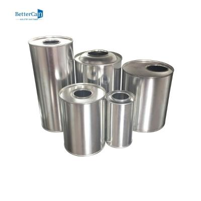 China Round Engine Oil Metal Tin Container 200ml 500ml with Metal Cover - 0.21-0.28mm Steel Thickness for sale
