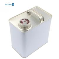 China ISO9001 Certified 4L & 2L Rectangular Metal Paint Tins with Spout Cap - Leak-Proof Car Paint Containers for sale