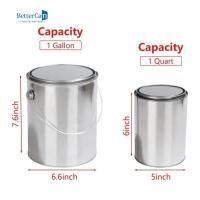 China 1 Liter Round Paint Tin Cans - 107mm Diameter x 120mm Height Empty Quart Metal Containers for Solvent Coatings for sale
