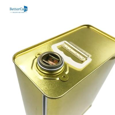 China 1 Gallon Engine Oil Metal Paint Cans with Pressure Screw Cap - 4 Liter Rectangular Tin Containers for Industrial Coatings for sale