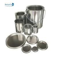 China Small Unlined Paint Cans Round Metal Empty Containers 1 Quart & 0.5 Liter Sizes With Secure Lids for sale