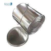 China 4L Round Metal Paint Tin Cans - Empty Gallon Container with 168mm Diameter for Industrial and DIY Use for sale