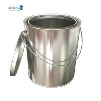 China 5L Round Metal Paint Can with Lever Lock Ring Lid - 176mm Diameter ISO9001 Certified Container for sale