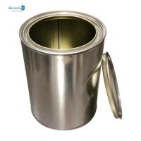 China 3.7L Round Industrial Paint Tin Cans with Lever Lids - Custom Sizes 0.23-0.35mm Tinplate for sale