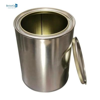 China 3.7L Round Industrial Paint Tin Cans with Lever Lids - Custom Sizes 0.23-0.35mm Tinplate for sale