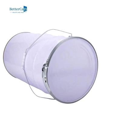China 25L Epoxy Tile Grout Sealant Metal Bucket 5 Gallon Container with Locking Lid 295mm Diameter for sale