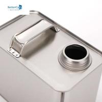 China Empty Square 4L Paint Tin Cans with Lid - Tinplate Metal Oil Containers 0.23-0.35mm Thickness for sale