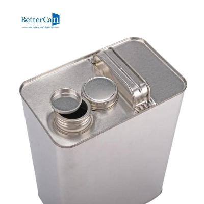 China 4L F Style Square Metal Paint Can with Screw Top - 167×105×260mm Dimensions for Chemical and Oil Storage for sale