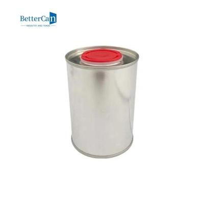 China 1L Round Metal Tin Can with 107mm Diameter and 132mm Height for Industrial Adhesives and Glue Packaging for sale