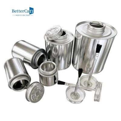 China Cylindrical Industrial Paint Tins 250ml with Logo Debossing for Glue Packaging and Brush Application for sale
