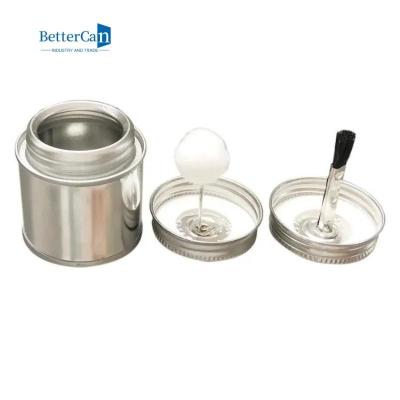 China 500ml Chemically Resistant PVC Glue Tin Can with Screw Lid and Ball Brush - 54mm to 107mm Diameter Range for sale