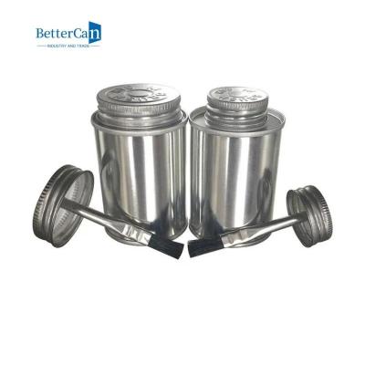 China 118ml Cylindrical Tin Can with Brush for PVC CPVC Glue Cement Packaging - 33mm/45mm Screw Top Options for sale