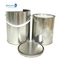 China 1 Gallon Airtight Seal Metal Paint Tin Can - Recycled Round Empty Container for Industrial Chemical Packaging for sale