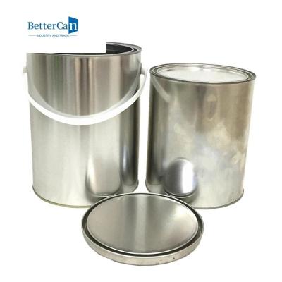 China 1 Gallon Airtight Seal Metal Paint Tin Can - Recycled Round Empty Container for Industrial Chemical Packaging for sale