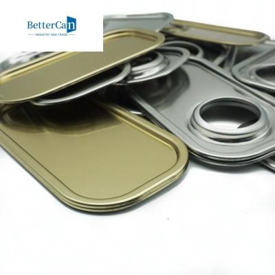 China Rectangular Tin Can Caps 0.23mm 0.28mm 0.30mm Thickness for 1-Quart Square Food Oil Chemical Containers for sale
