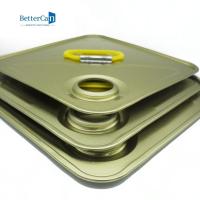 China 18L 20L Square Tin Can Components L237×W237 with Custom Handle and Cap for Chemical Packaging for sale