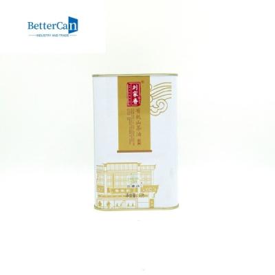 China 1 Quart Rectangular Olive Oil Tin Can Packaging Container with Lid - Food Grade BPA-Free 0.28mm Thickness for sale