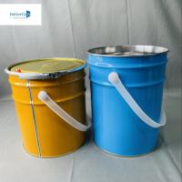 China 10Liter Conical Tin Can With Lock Ring Tin Bucket OEM 5L Sika Bucket Metal Pails for sale