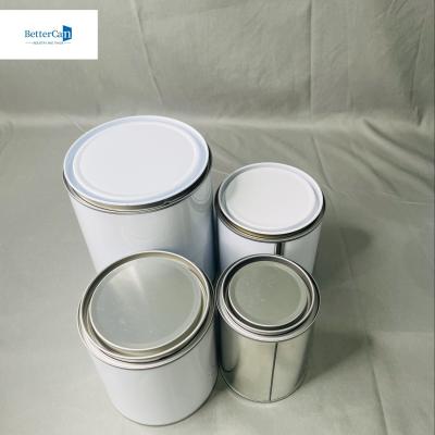 China OEM Round Tin Paint Cans 250ml 500ml with 76mm 84mm Diameter for Industrial Coatings for sale