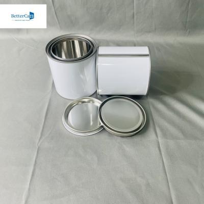 China White Coating Glue Adhesive Paint Tin Cans - Round & Square Containers 100ml to 5L Capacity with 0.21-0.35mm Thickness for sale