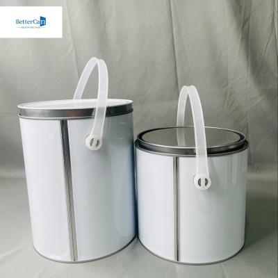 China 1 Gallon Round Paint Metal Tin Container 3.75 Liter with Customizable Sizes 100ml to 5L for sale