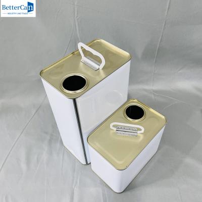 China 5L Rectangular Paint Tin Can with 0.23-0.25mm Thickness for Automotive Paint Storage and Industrial Liquids for sale