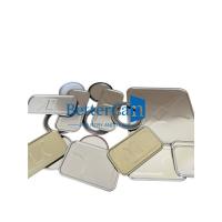 China 0.28mm Rectangular Tin Components 1liter Square Gold OEM Tin Accessories for sale