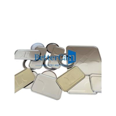 China 0.28mm Rectangular Tin Components 1liter Square Gold OEM Tin Accessories for sale