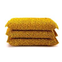 China Anticorrosive Kitchen Cleaning Scourer Microfiber Kitchen Sponge Scourer 12.5*9*2cm for sale