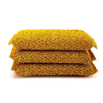 China Anticorrosive Kitchen Cleaning Scourer Microfiber Kitchen Sponge Scourer 12.5*9*2cm for sale