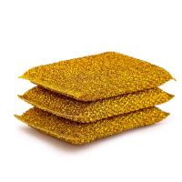 China Anticorrosive Kitchen Cleaning Scourer Microfiber Kitchen Sponge Scourer 12.5*9*2cm for sale