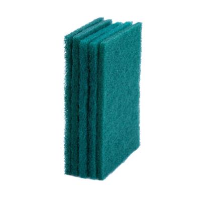 China Customized Kitchen Green Polyester Material Scratching Deep Cleaning Scouring Pad for sale