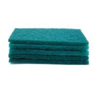 China Customized Kitchen Green Polyester Material Scratching Deep Cleaning Scouring Pad for sale