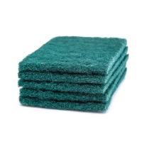 China Customized Kitchen Green Polyester Material Scratching Deep Cleaning Scouring Pad for sale